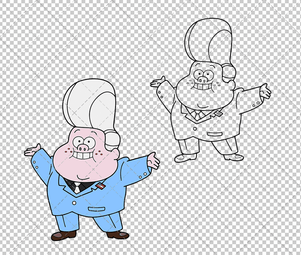 Gideon Gleeful - Gravity Falls, Svg, Dxf, Eps, Png - SvgShopArt