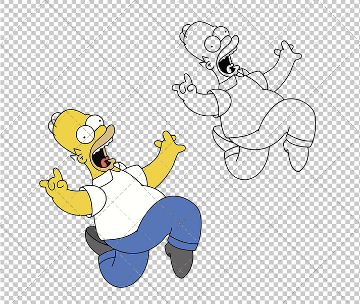 Gomer Simpson - The Simpsons, Svg, Dxf, Eps, Png - SvgShopArt