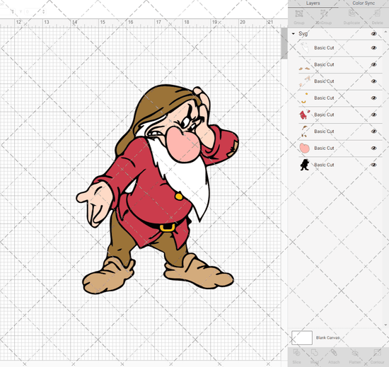 Grumpy - Snow White, Svg, Dxf, Eps, Png - SvgShopArt