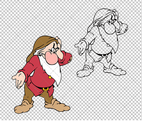 Grumpy - Snow White, Svg, Dxf, Eps, Png - SvgShopArt