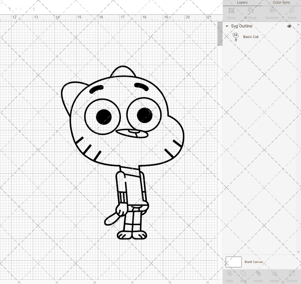 Gumball Watterson - The Amazing World of Gumball 002, Svg, Dxf, Eps ...