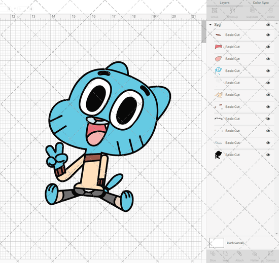 Gumball Watterson - The Amazing World of Gumball, Svg, Dxf, Eps, Png ...