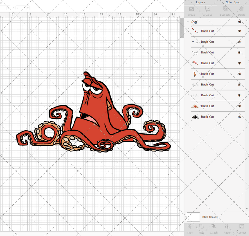 Hank - Finding Dory, Svg, Dxf, Eps, Png - SvgShopArt