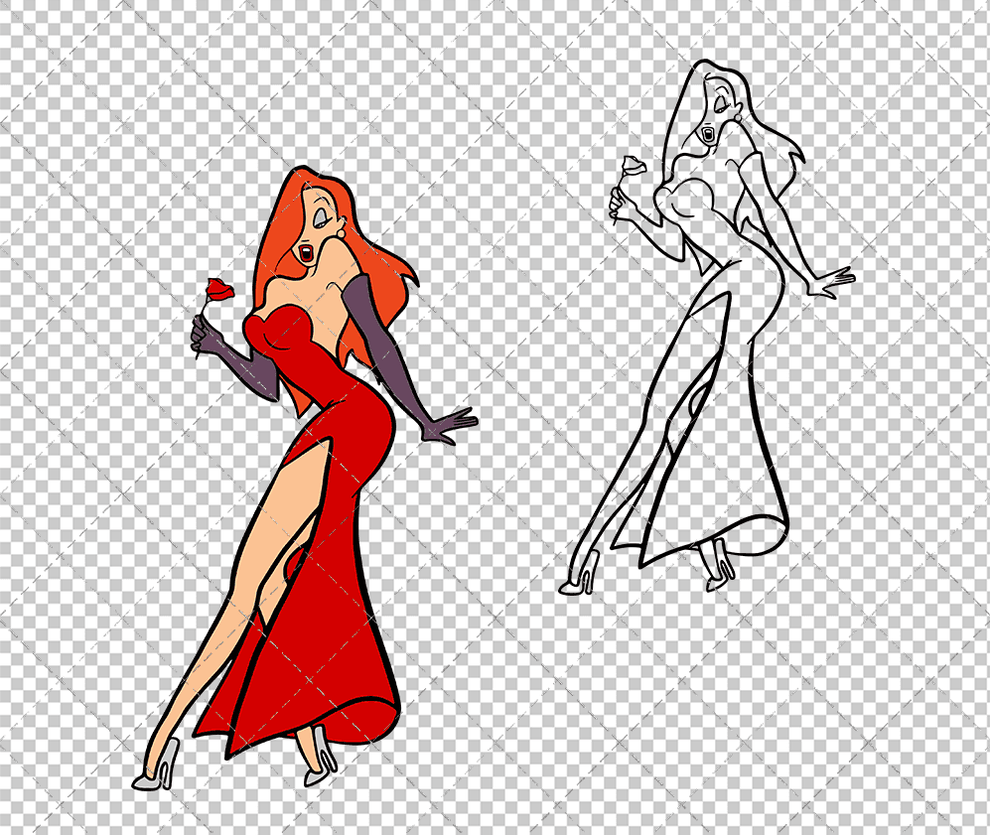 Jessica Rabbit - Who Framed Roger Rabbit, Svg, Dxf, Eps, Png - SvgShopArt
