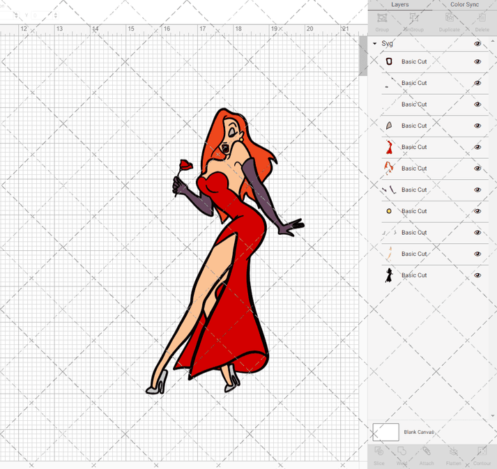 Jessica Rabbit - Who Framed Roger Rabbit, Svg, Dxf, Eps, Png - SvgShopArt
