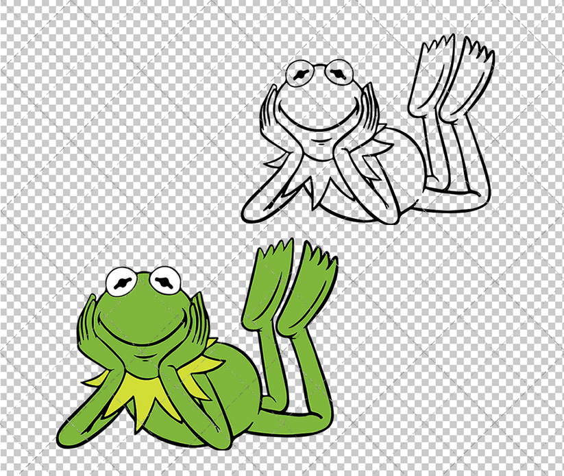 Kermit The Frog - The Muppets, Svg, Dxf, Eps, Png - SvgShopArt