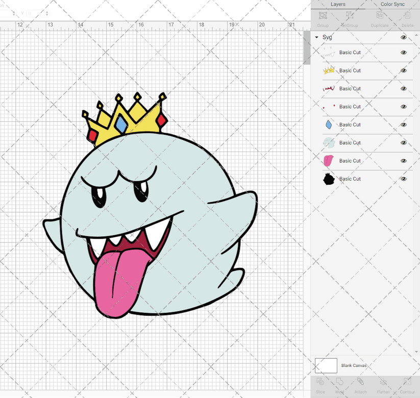 King of Boo - Super Mario Bros, Svg, Dxf, Eps, Png - SvgShopArt