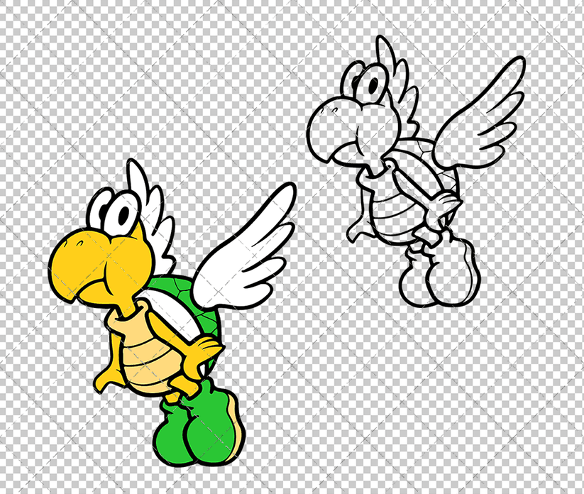 Koopa Troopas - Super Mario Bros, Svg, Dxf, Eps, Png - SvgShopArt