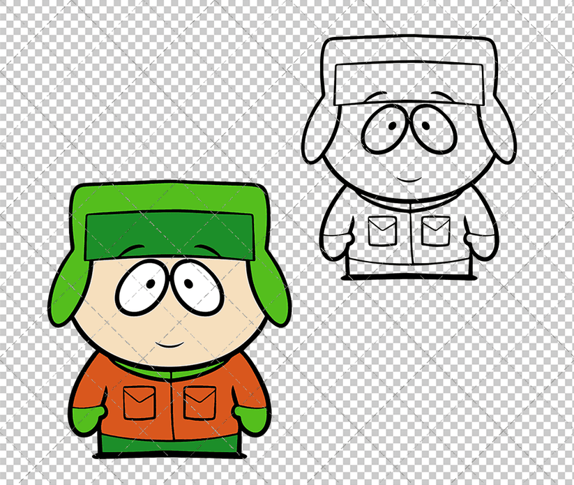 Kyle Broflovski - South Park, Svg, Dxf, Eps, Png - SvgShopArt