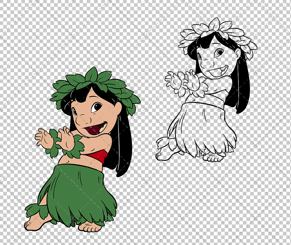 Lilo - Lilo and Stitch 002, Svg, Dxf, Eps, Png - SvgShopArt