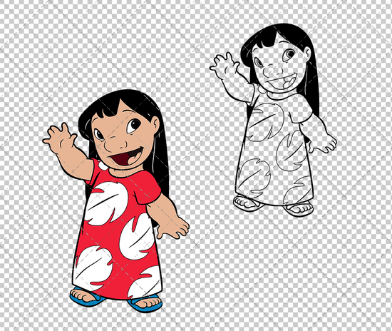 Lilo - Lilo and Stitch, Svg, Dxf, Eps, Png - SvgShopArt