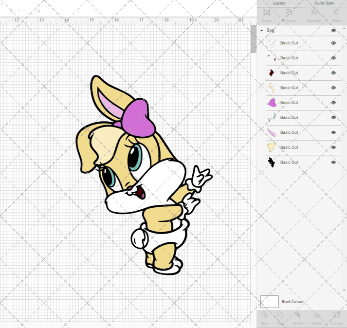 Lola Bunny - Baby Looney Tunes, Svg, Dxf, Eps, Png - SvgShopArt
