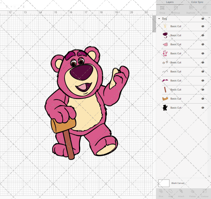 Lotso - Toy Story, Svg, Dxf, Eps, Png - SvgShopArt