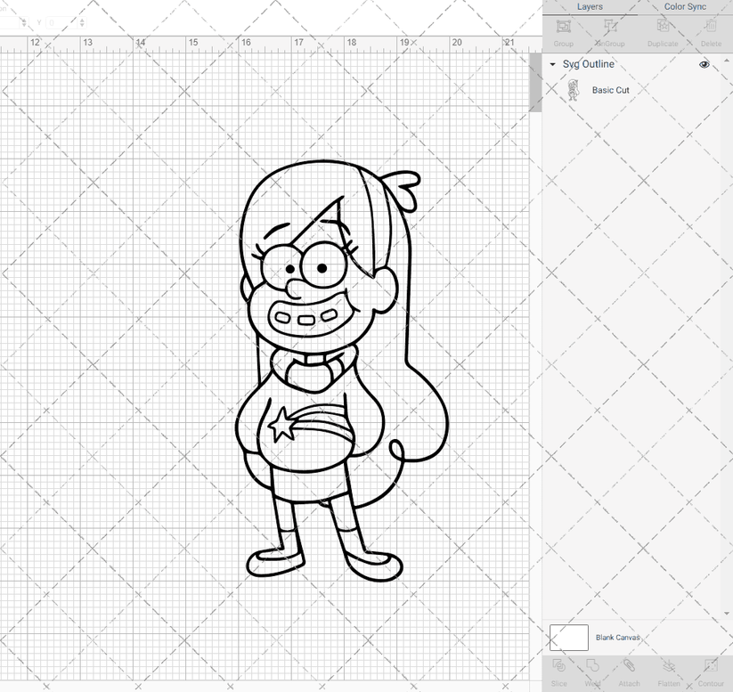 Mabel Pines - Gravity Falls, Svg, Dxf, Eps, Png - SvgShopArt