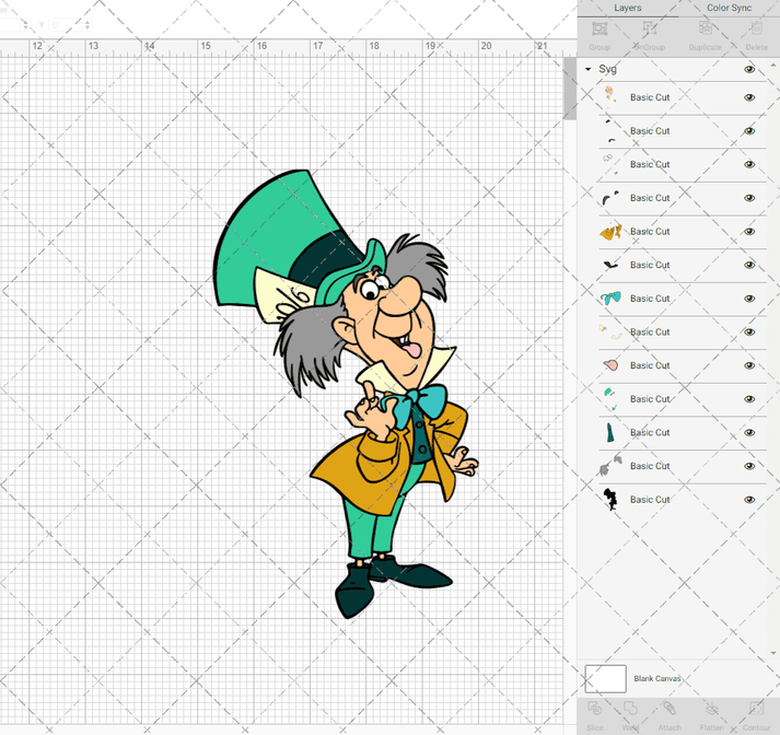 Mad Hatter - Alice in Wonderland, Svg, Dxf, Eps, Png - SvgShopArt
