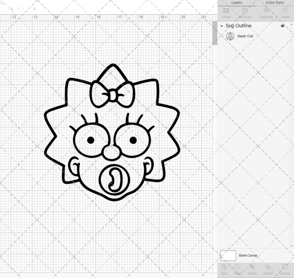 Maggie Simpson - The Simpsons 002, Svg, Dxf, Eps, Png - SvgShopArt