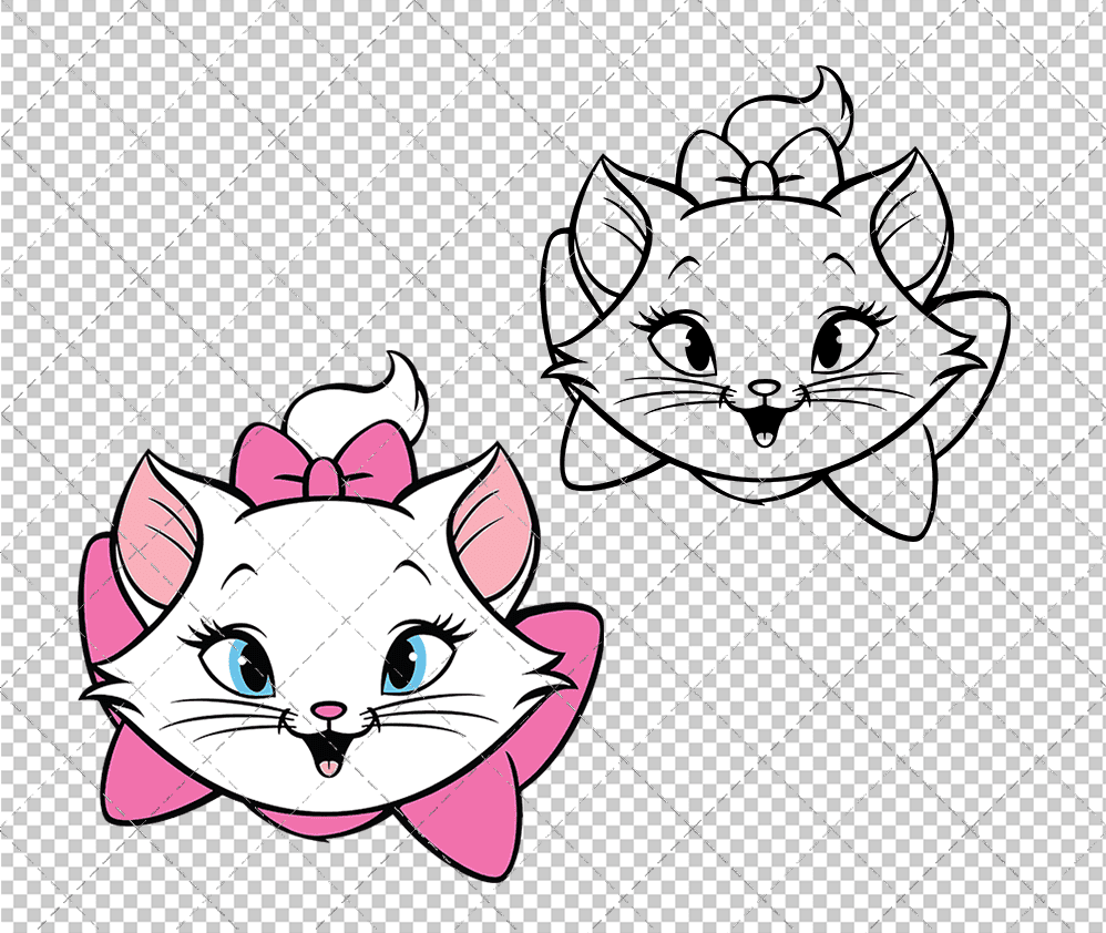Marie Aristocats Line Drawing