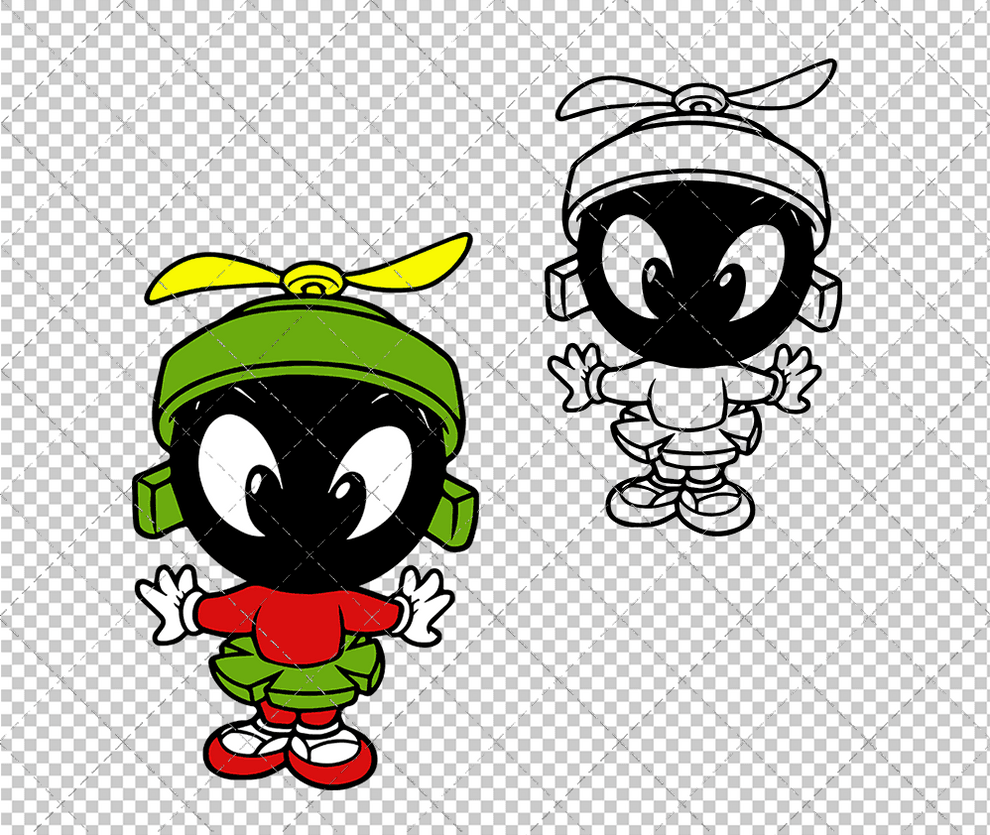 Marvin the Martian - Baby Looney Tunes, Svg, Dxf, Eps, Png - SvgShopArt