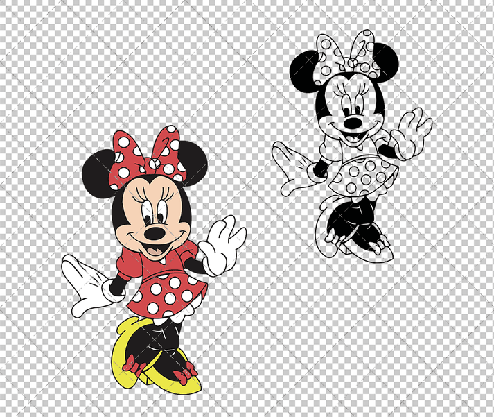 Minnie Mouse 004, Svg, Dxf, Eps, Png - SvgShopArt