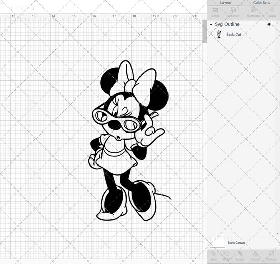Minnie Mouse 007, Svg, Dxf, Eps, Png - SvgShopArt