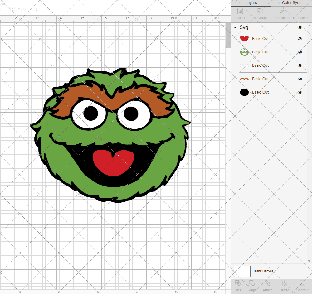 Oscar the Grouch - Sesame Street, Svg, Dxf, Eps, Png - SvgShopArt