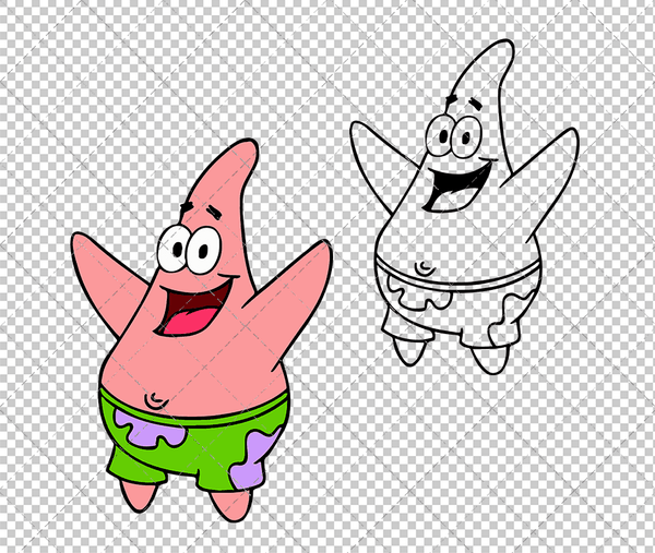 Patrick Star - SpongeBob SquarePants, Svg, Dxf, Eps, Png - SvgShopArt