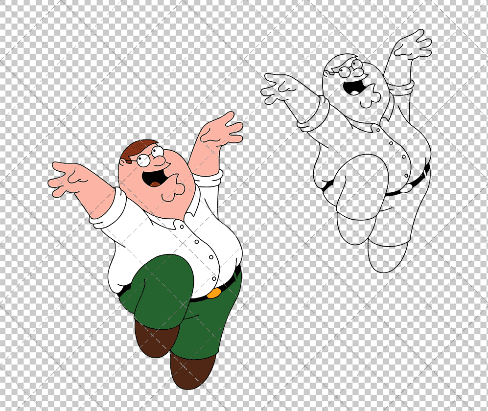 Peter Griffin - Family Guy, Svg, Dxf, Eps, Png - SvgShopArt
