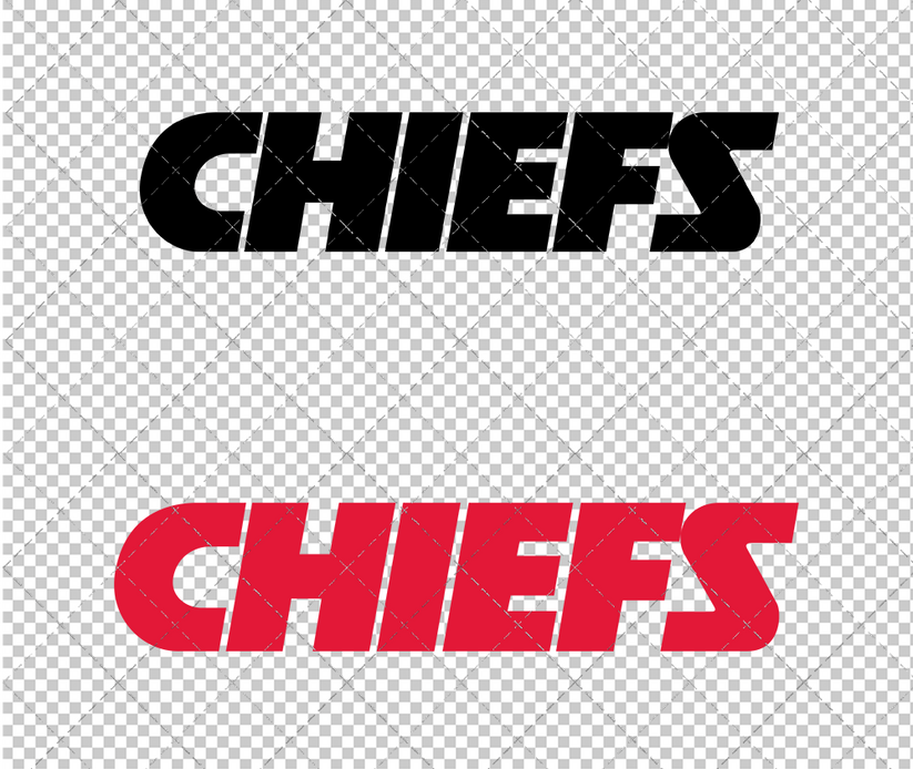 Kansas City Chiefs Wordmark 1981, Svg, Dxf, Eps, Png - SvgShopArt