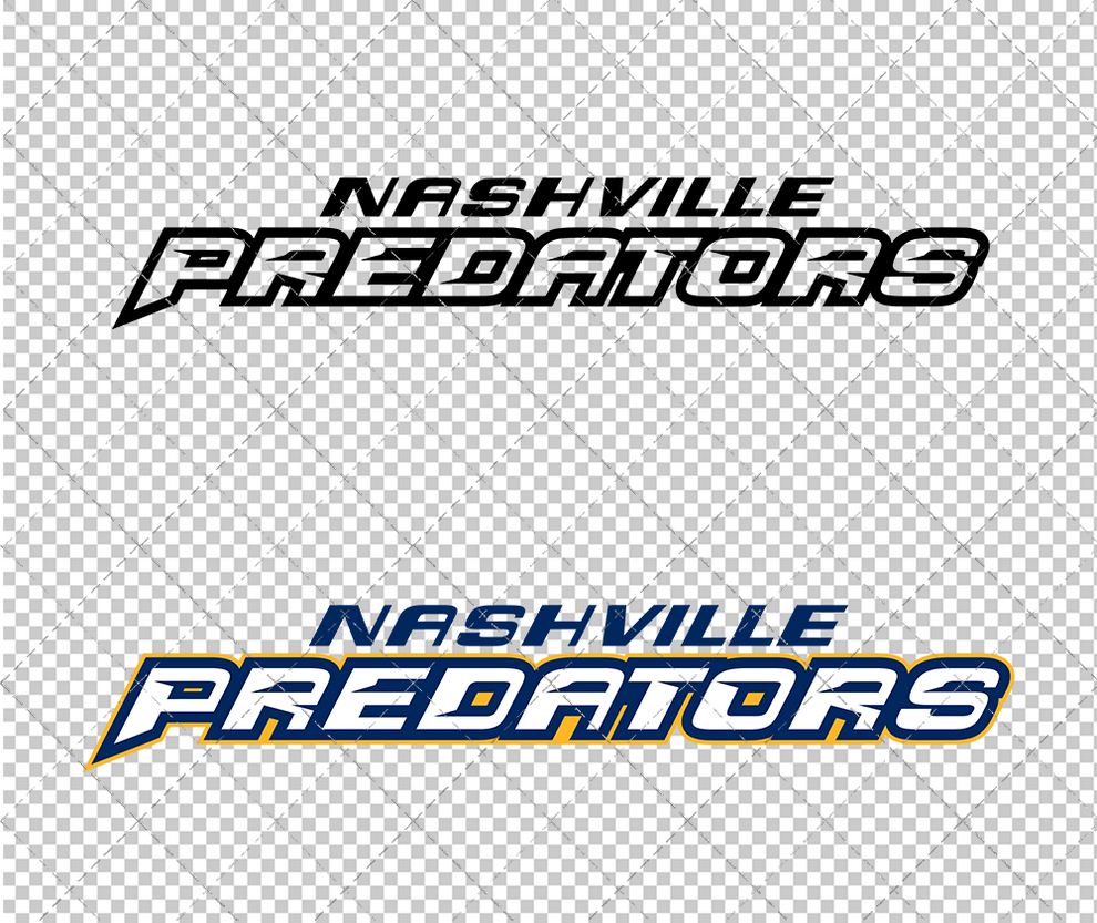 Nashville Predators Wordmark 1998, Svg, Dxf, Eps, Png - SvgShopArt