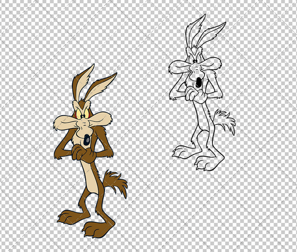 Wile E. Coyote - Looney Tunes, Svg, Dxf, Eps, Png - SvgShopArt