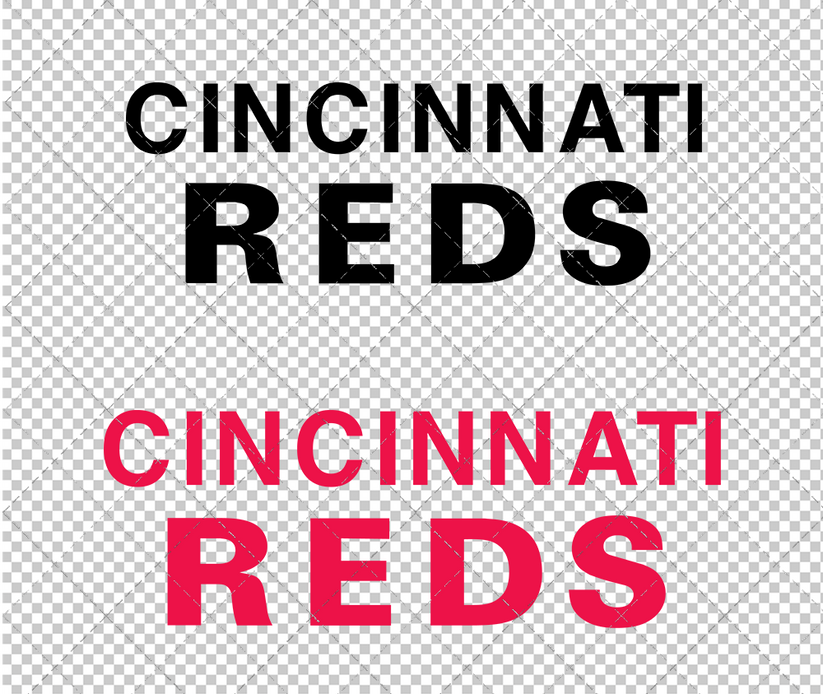 Cincinnati Reds Wordmark 1968, Svg, Dxf, Eps, Png - SvgShopArt