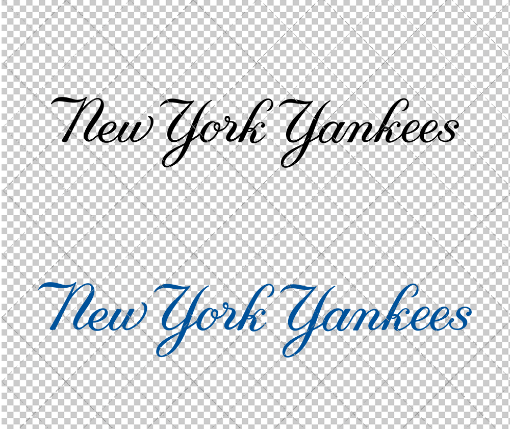 New York Yankees Wordmark 1965, Svg, Dxf, Eps, Png - SvgShopArt