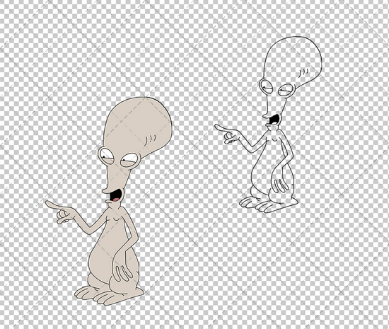 Roger Smith - American Dad, Svg, Dxf, Eps, Png - SvgShopArt