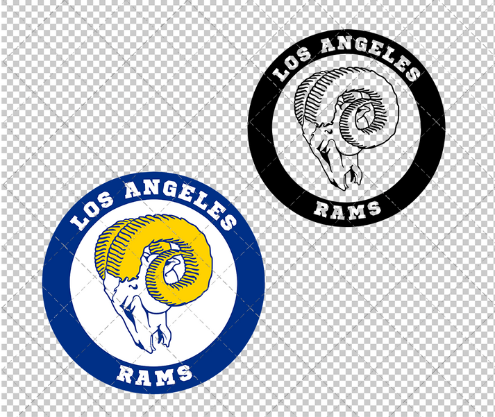 Los Angeles Rams Circle 1948, Svg, Dxf, Eps, Png - SvgShopArt