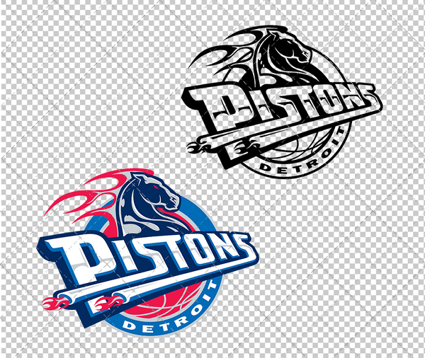 Detroit Pistons 2001, Svg, Dxf, Eps, Png - SvgShopArt
