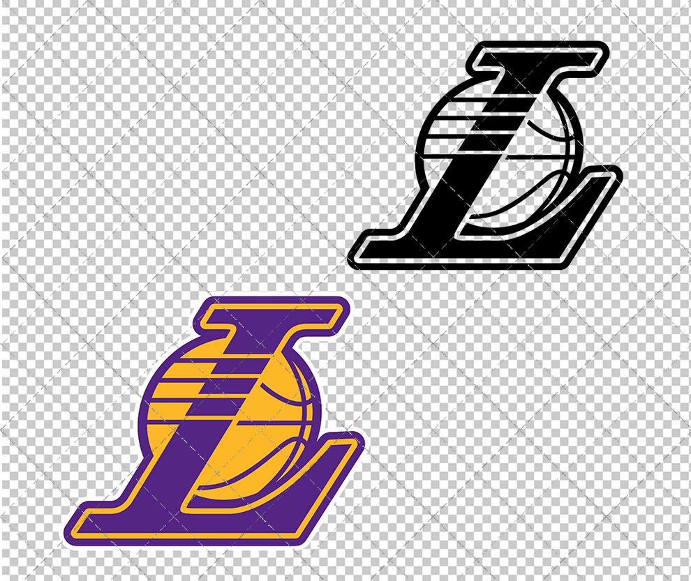 Los Angeles Lakers Alternate 2001, Svg, Dxf, Eps, Png - SvgShopArt