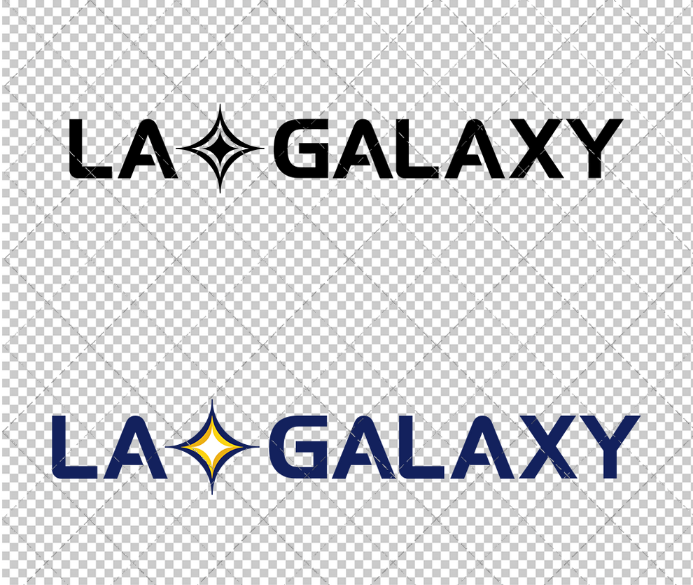 LA Galaxy Wordmark 2007 002, Svg, Dxf, Eps, Png - SvgShopArt