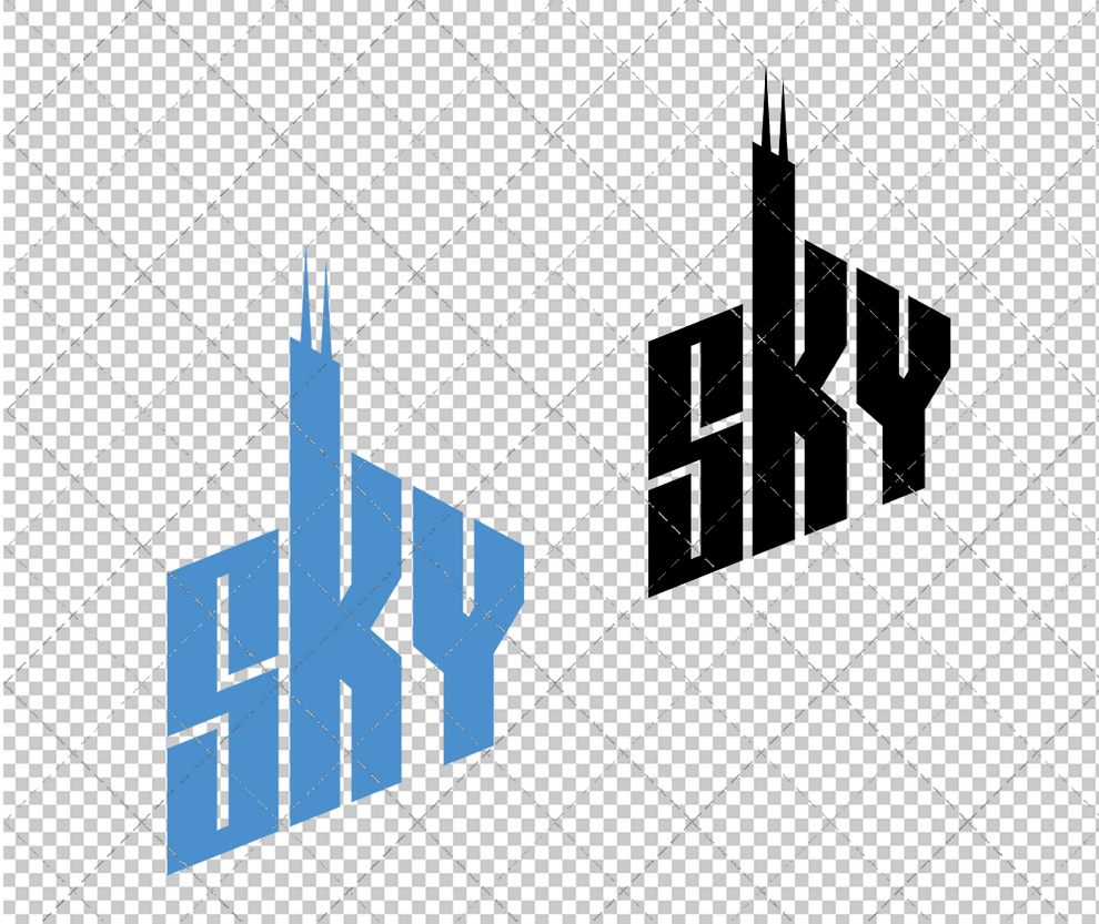 Chicago Sky Wordmark 2006, Svg, Dxf, Eps, Png - SvgShopArt