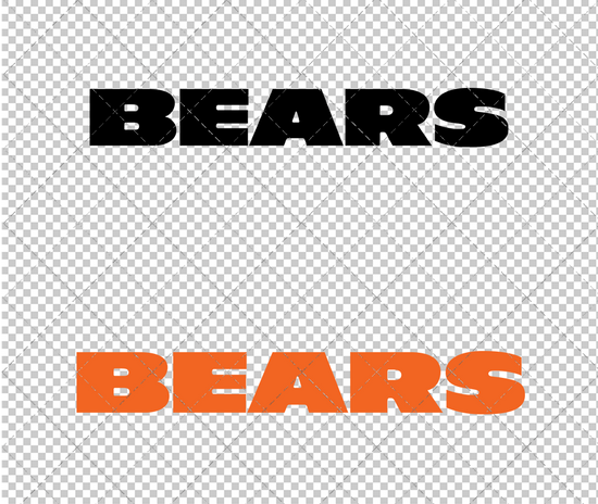 Chicago Bears Wordmark 1972, Svg, Dxf, Eps, Png - SvgShopArt