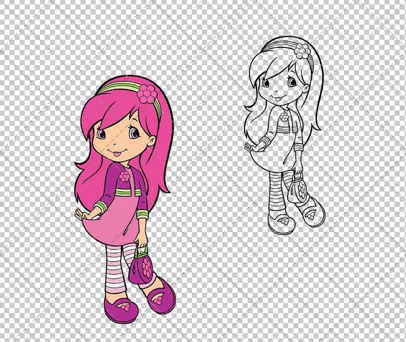 Raspberry Torte - Strawberry Shortcake 003, Svg, Dxf, Eps, Png - SvgShopArt