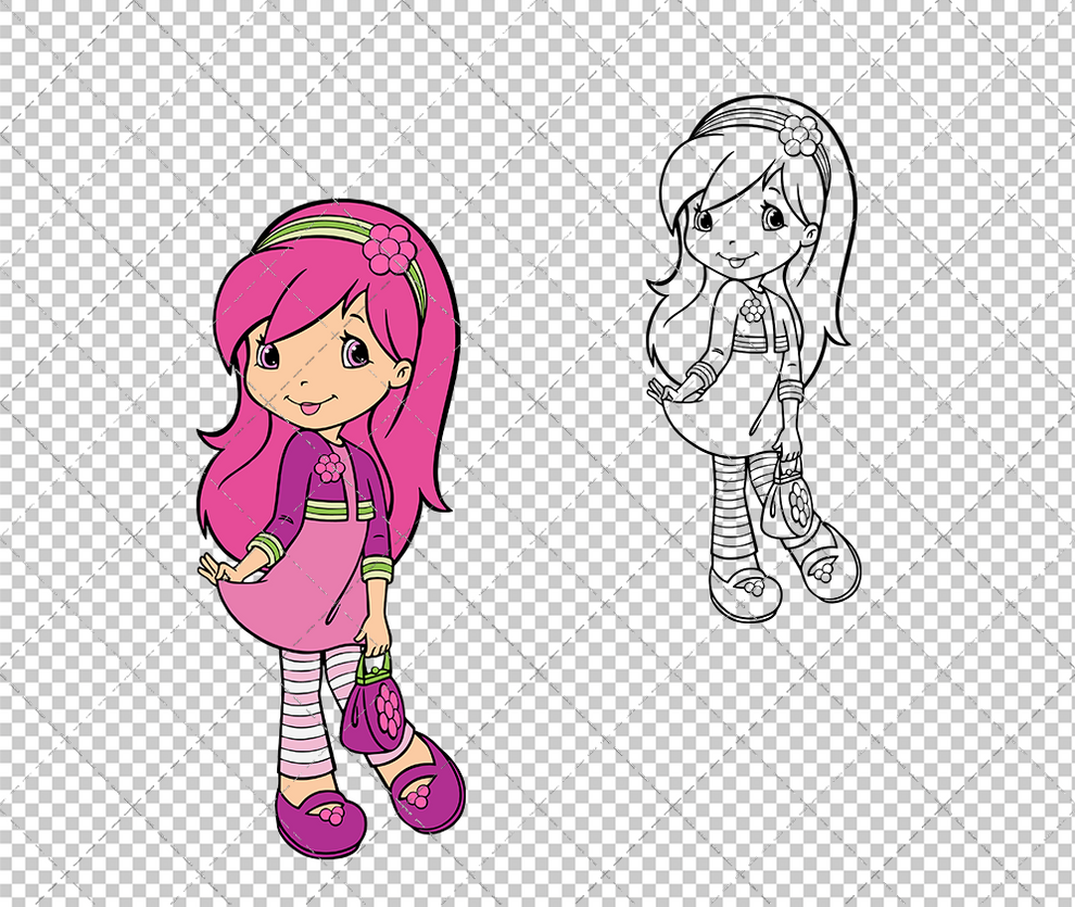 Raspberry Torte - Strawberry Shortcake 003, Svg, Dxf, Eps, Png - SvgShopArt