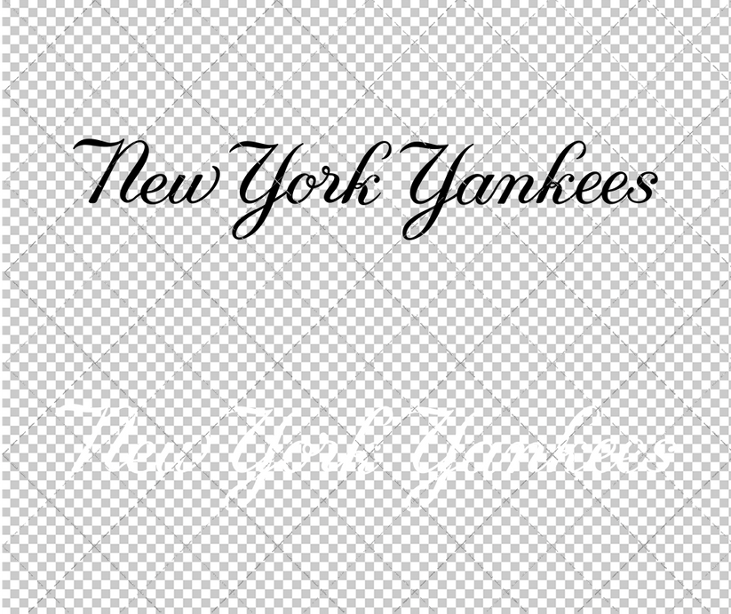 New York Yankees Wordmark 1965 002, Svg, Dxf, Eps, Png - SvgShopArt