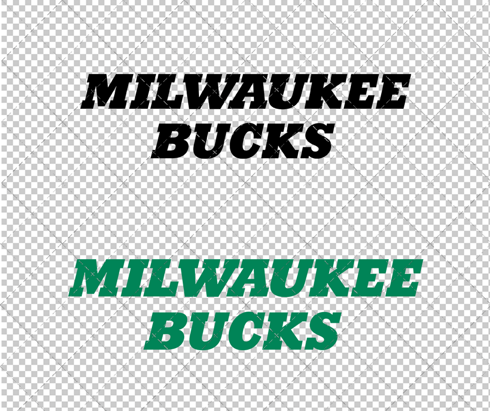 Milwaukee Bucks Wordmark 1968, Svg, Dxf, Eps, Png - SvgShopArt