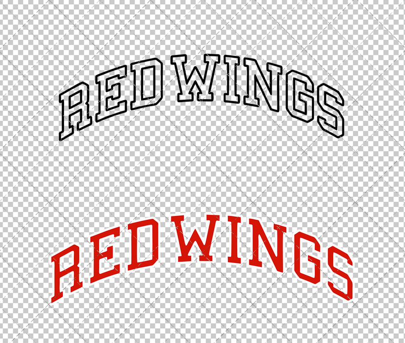 Detroit Red Wings Concept Wordmark, Svg, Dxf, Eps, Png - SvgShopArt